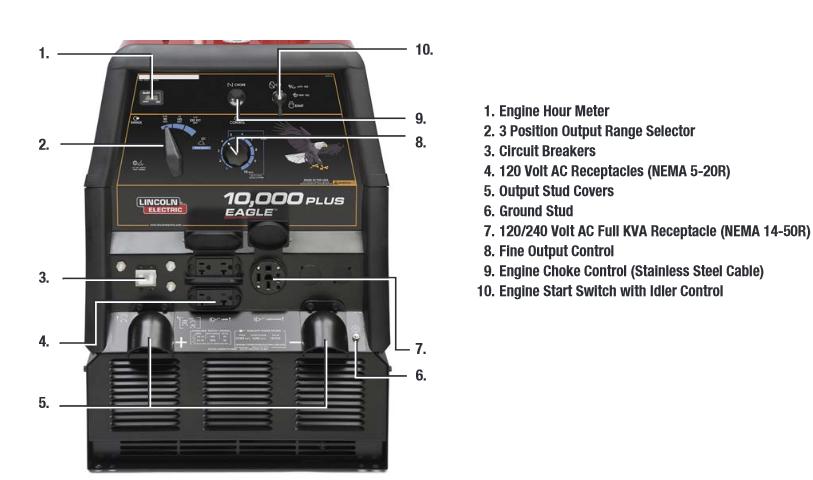 Lincoln Electric K2343-3 Eagle™ 10,000 Plus Engine Driven Welder