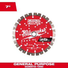 Milwaukee 49-93-7529 7" DIAMOND ULTRA™ Segmented Turbo, General Purpose Diamond Blade