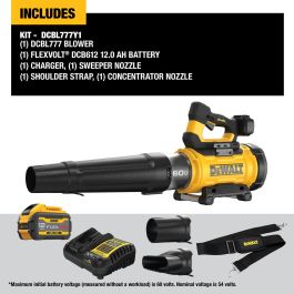 Dewalt DCBL777Y1 60V MAX* High Power Brushless Blower Kit