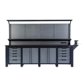 TMG Industrial TMG-WBC10 10' Commercial-Grade Workbench w/Pegboard ...