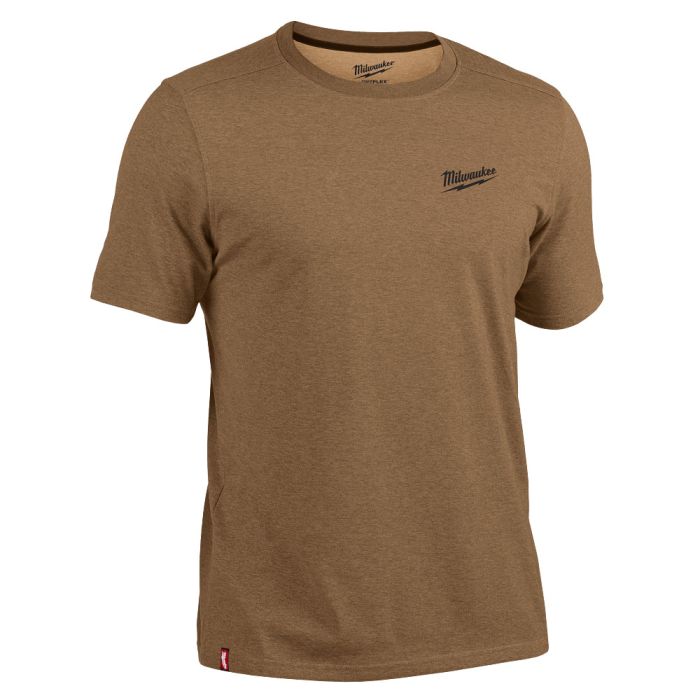 FREEFLEX™ Hybrid Work Tee - Short Sleeve - Brown - 2XLarge by Milwaukee ...
